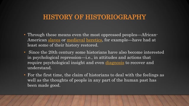 Historiography | PPTX