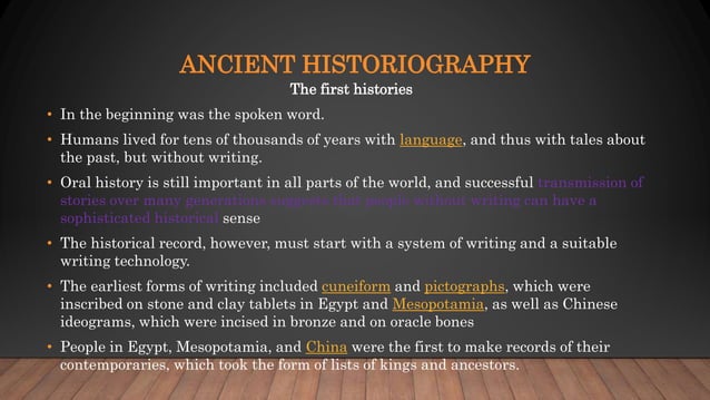 Historiography | PPTX