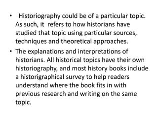 Historiography | PDF