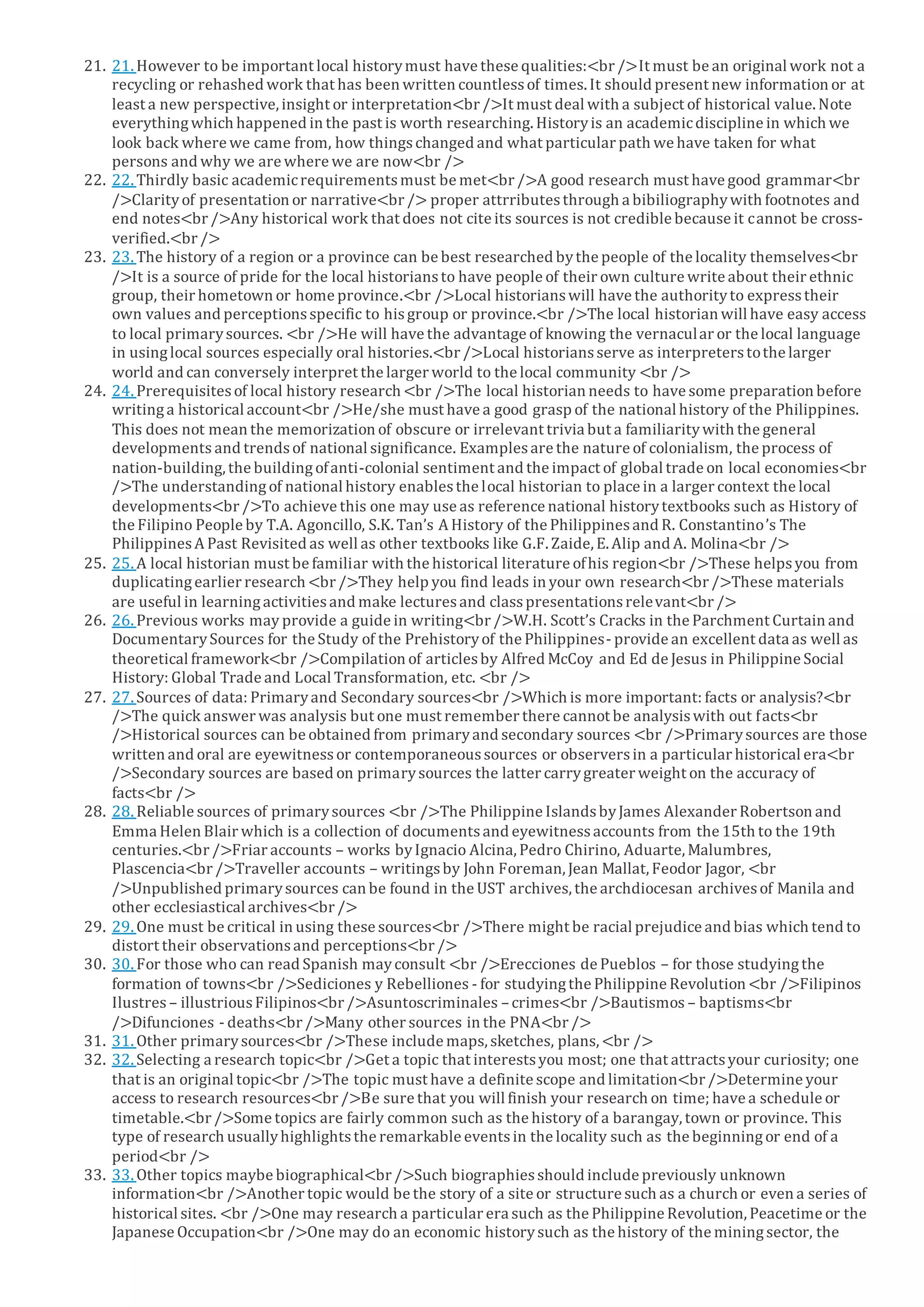 Historiography of the philippines | DOCX