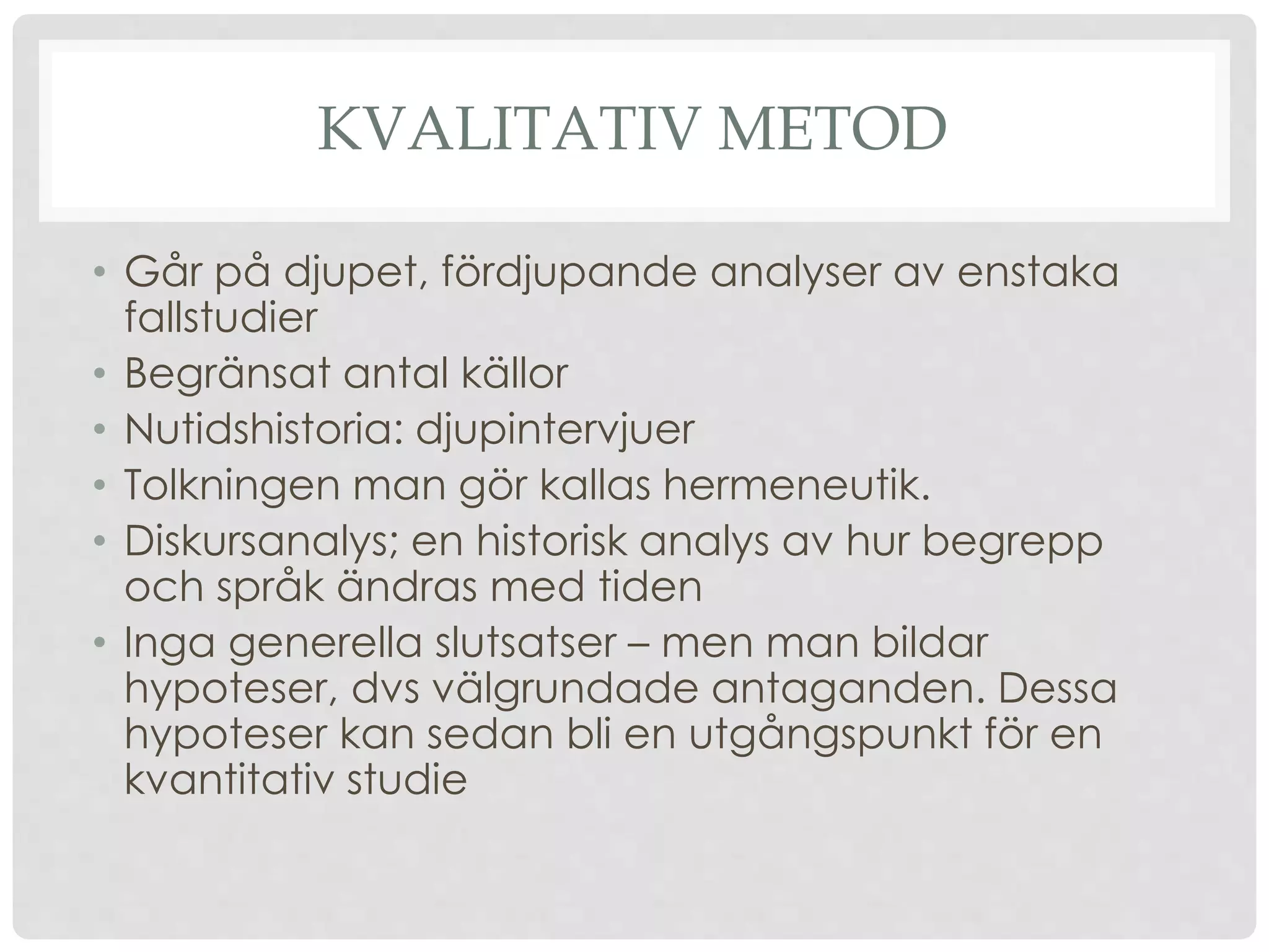 Historisk metod och teori | PPTX