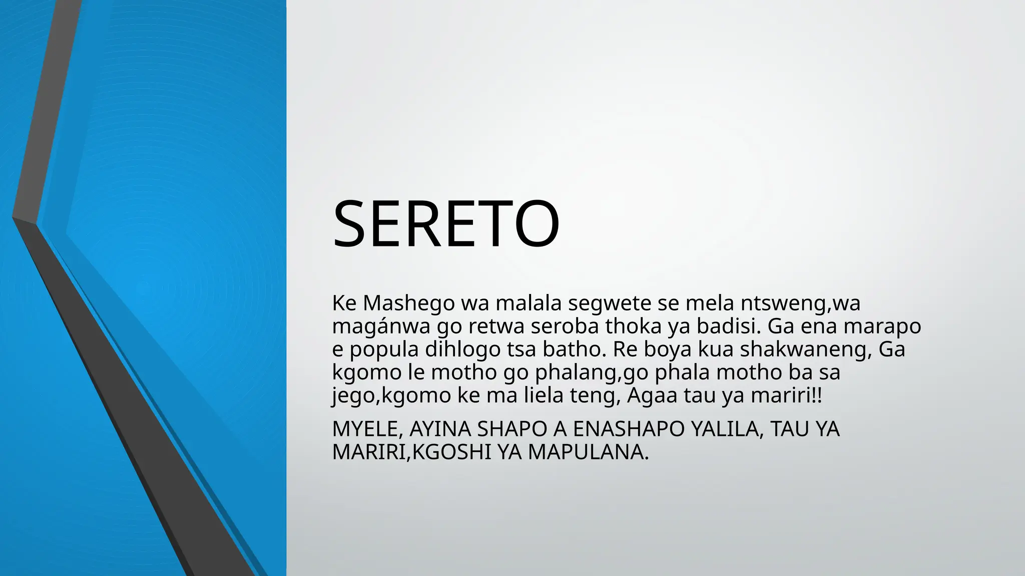 HISTORI YA KGOSI MASHEGO 4.pptx .Mong mabu wa mapulane .Mohlomphegi | PPTX