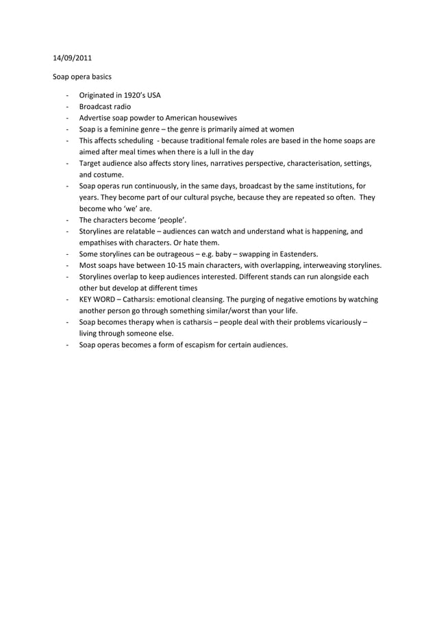 Historty of soap opreas | DOCX