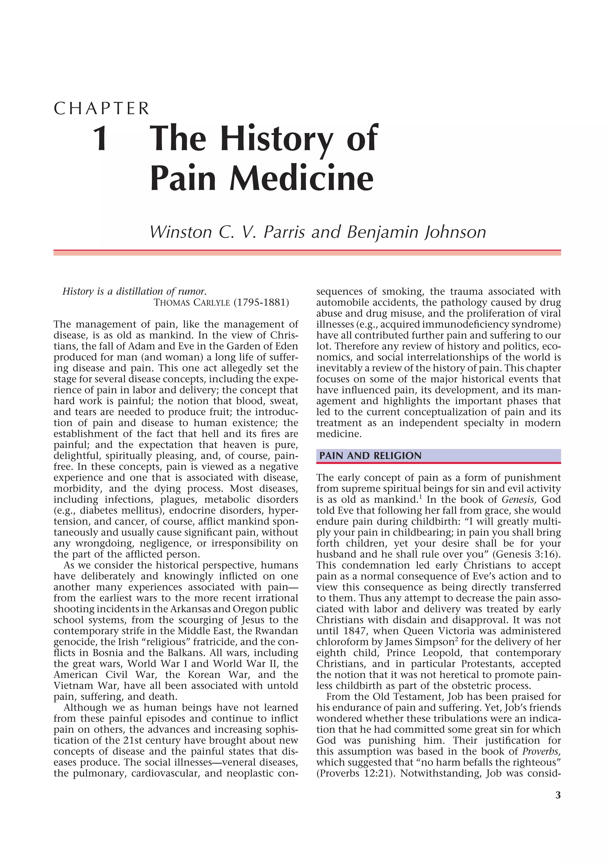 The History of Pain Medicine | PDF