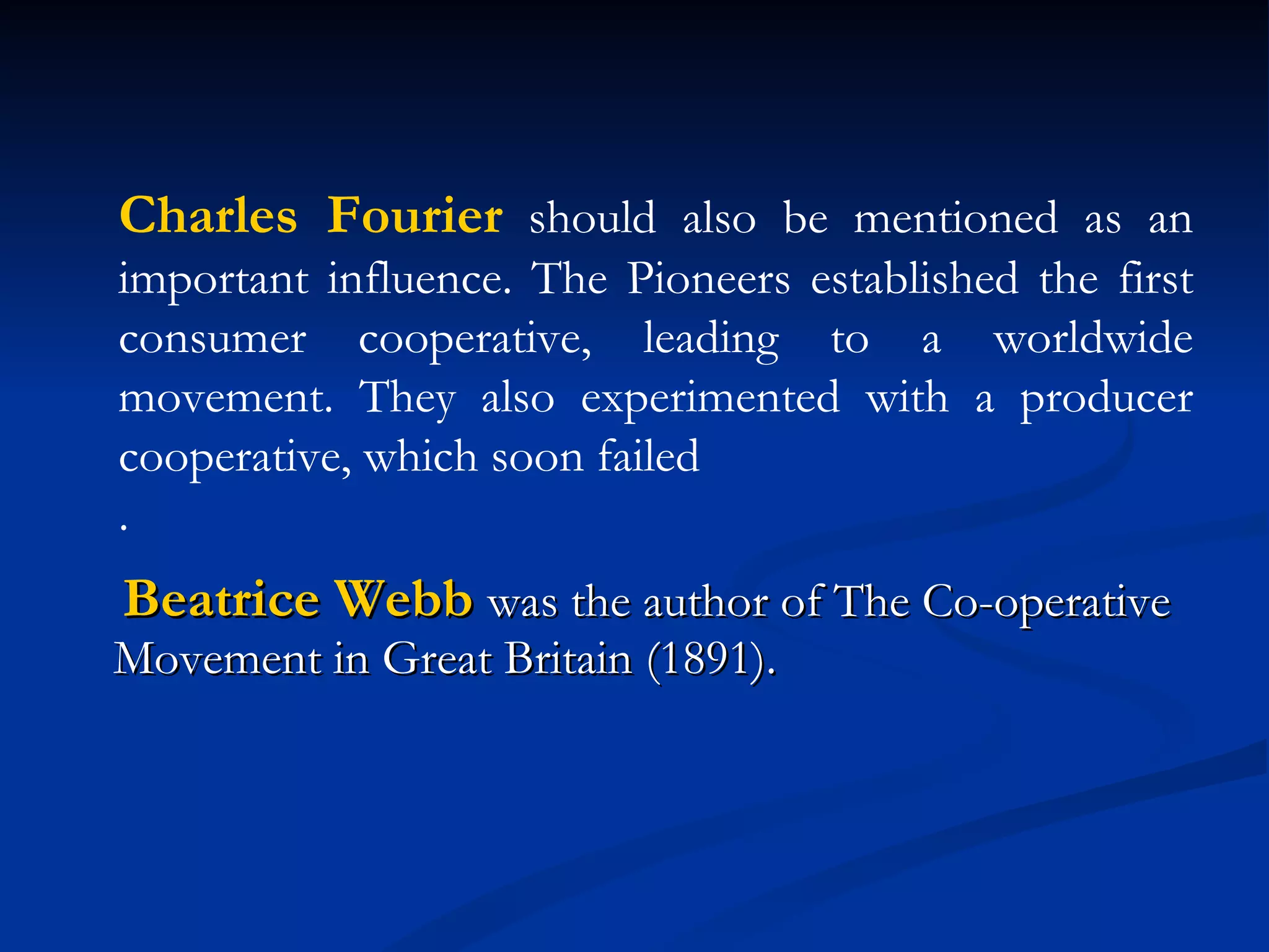History of the Cooperative Movement | PPT