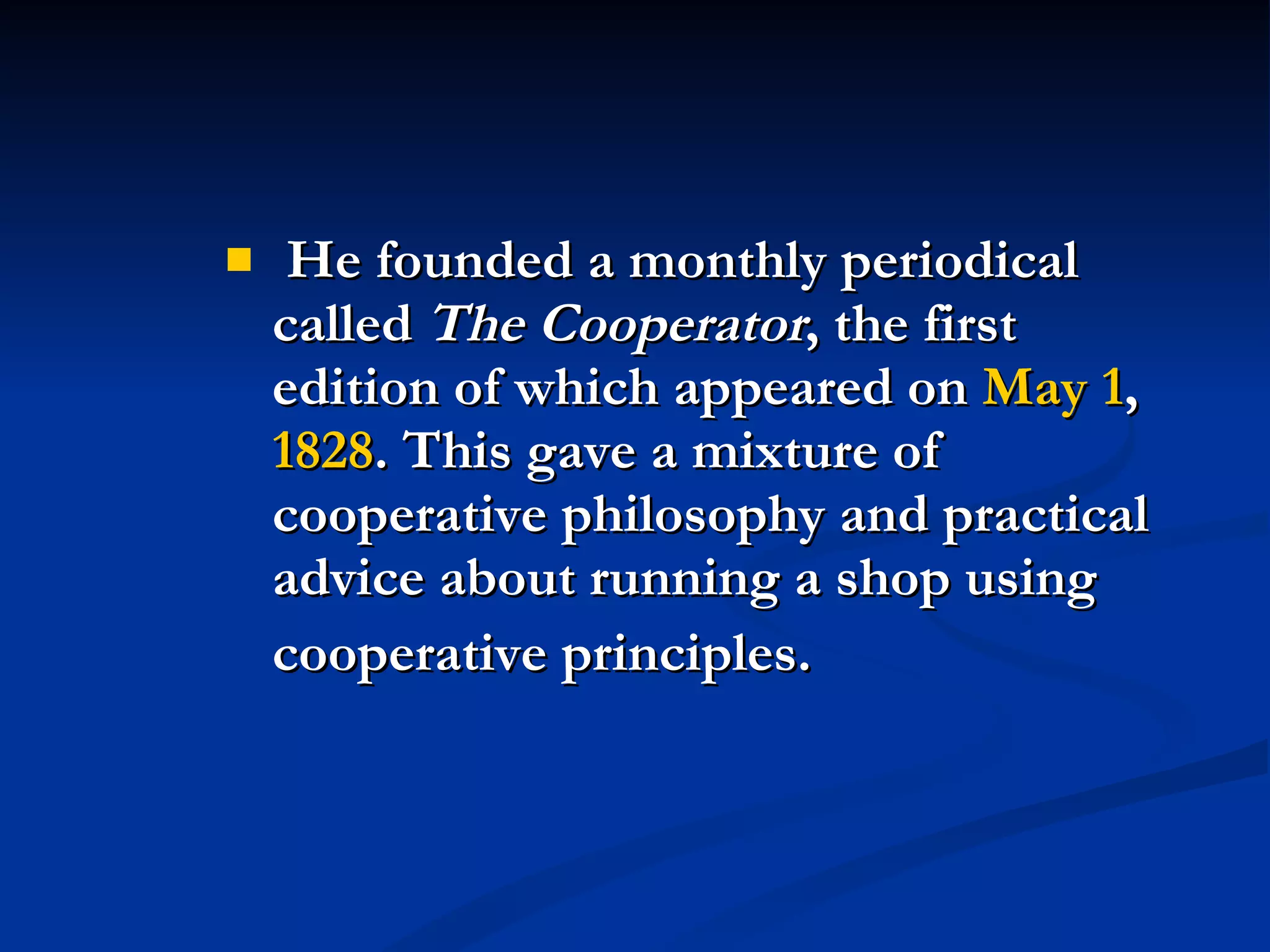 History of the Cooperative Movement | PPT