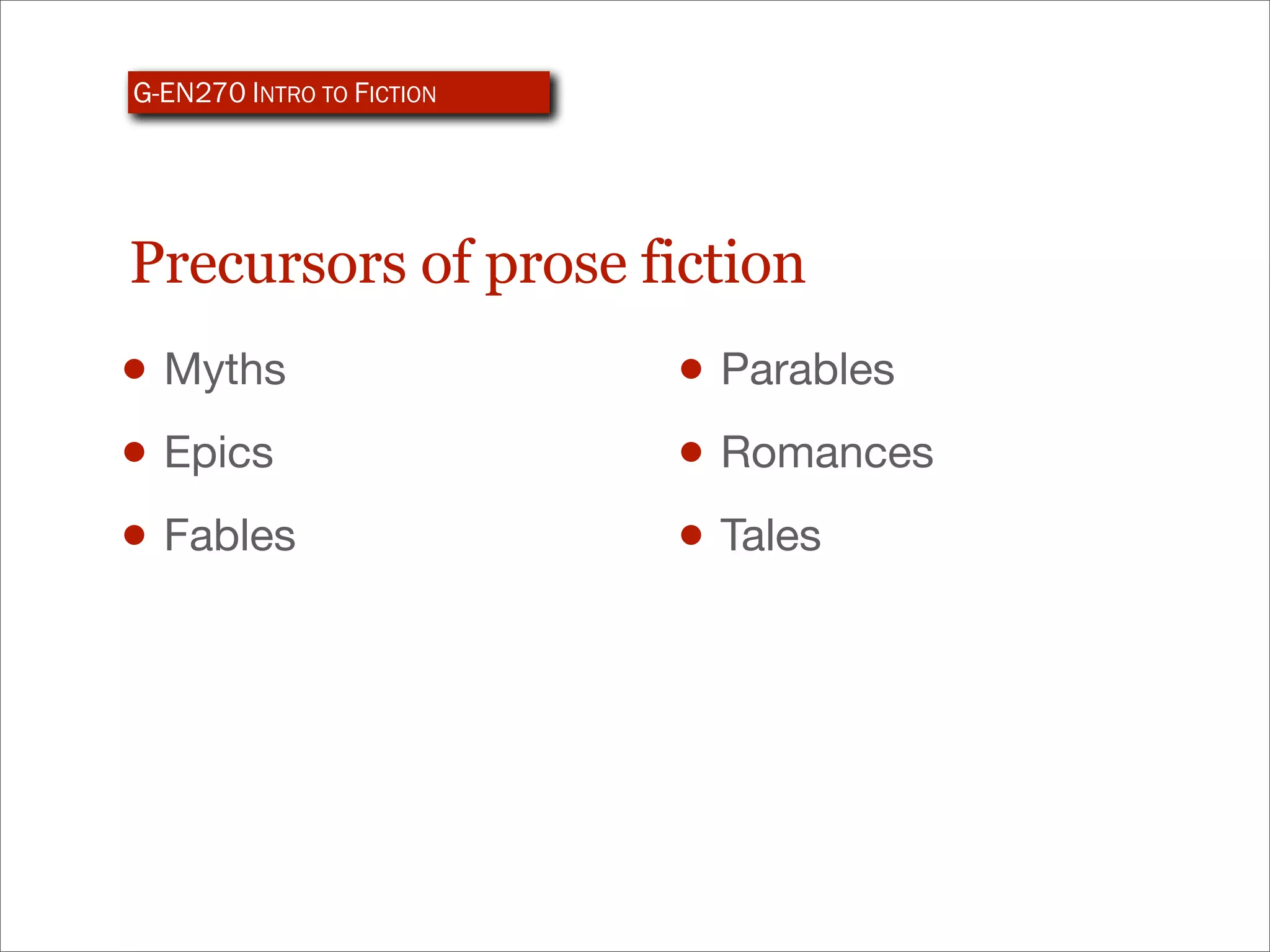 Historical Development of Fiction | PDF