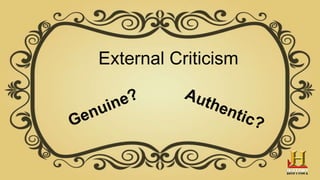 Historical Research Part 1 | PPTX