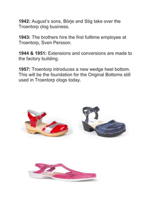 History of Troentorp Clogs | PDF