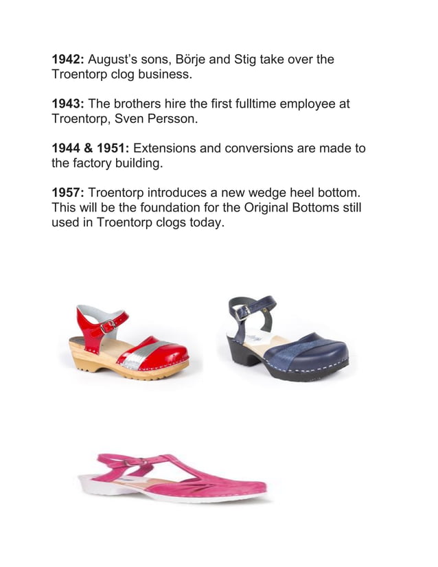 History of Troentorp Clogs | PDF
