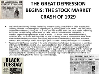 The Great Depression 1929 | PPTX