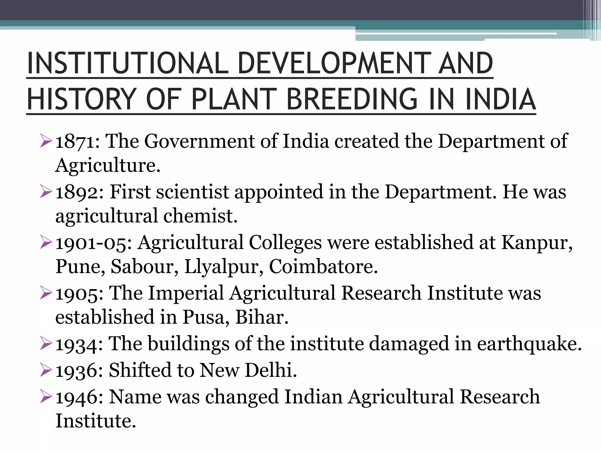 History of Plant Breeding | PPT