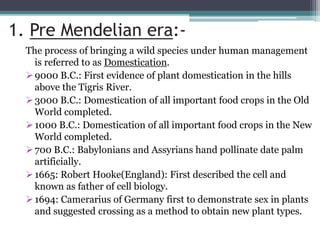 History of Plant Breeding | PPT