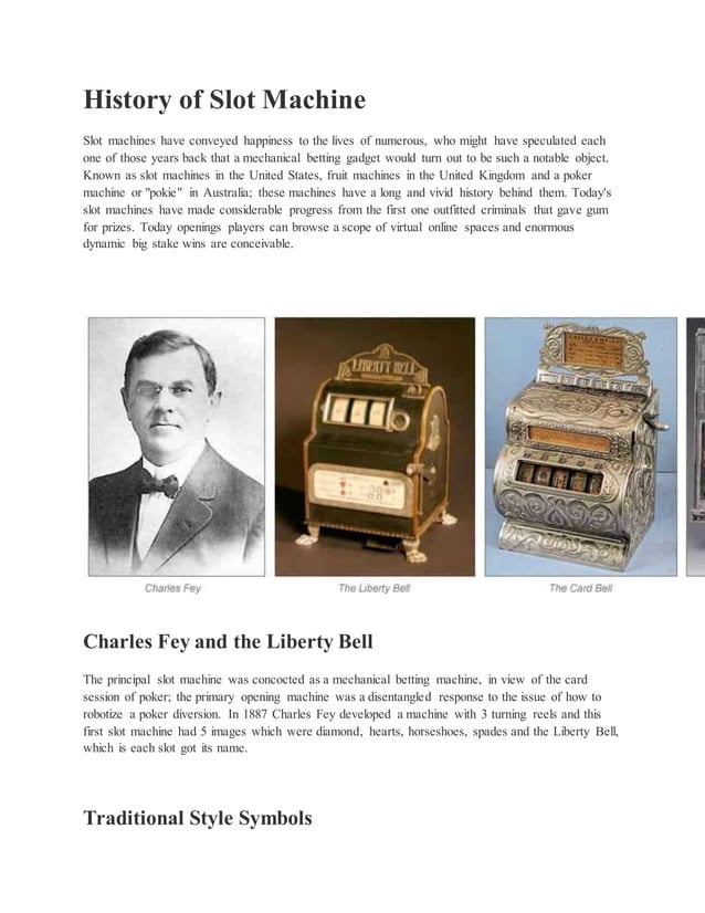 History of Slot Machine | PDF