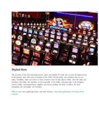History of Slot Machine | PDF