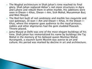 Mughal architectural history | PPTX