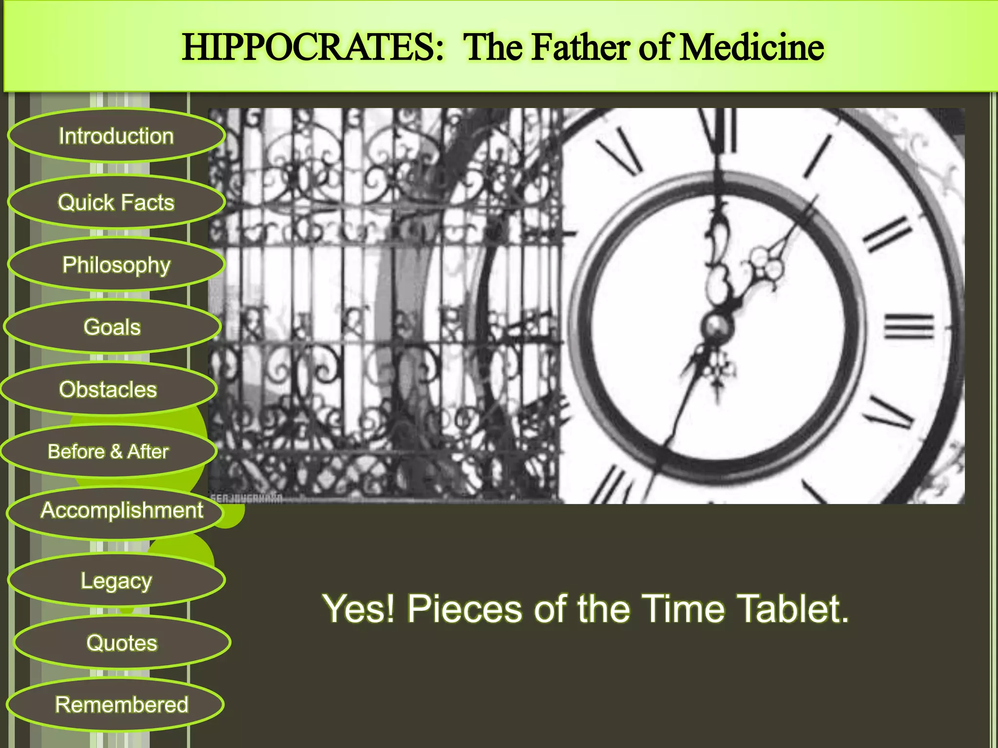 Hippocrates ( with Activity and Quiz) | PPTX
