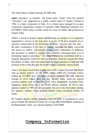 AMUL BUTTER PROJECT FILE | DOCX