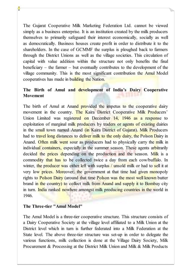 AMUL BUTTER PROJECT FILE | PDF