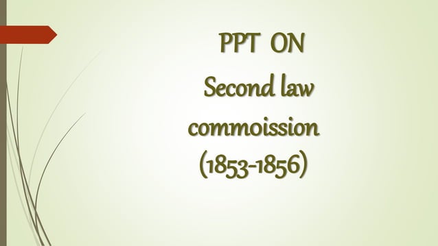 second law comission | PPTX