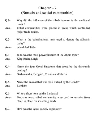 Cambridge social science, Class 7 History | DOCX