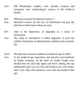 Cambridge social science, Class 7 History | DOCX