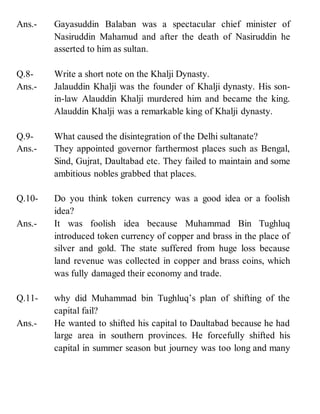 Cambridge social science, Class 7 History | DOCX