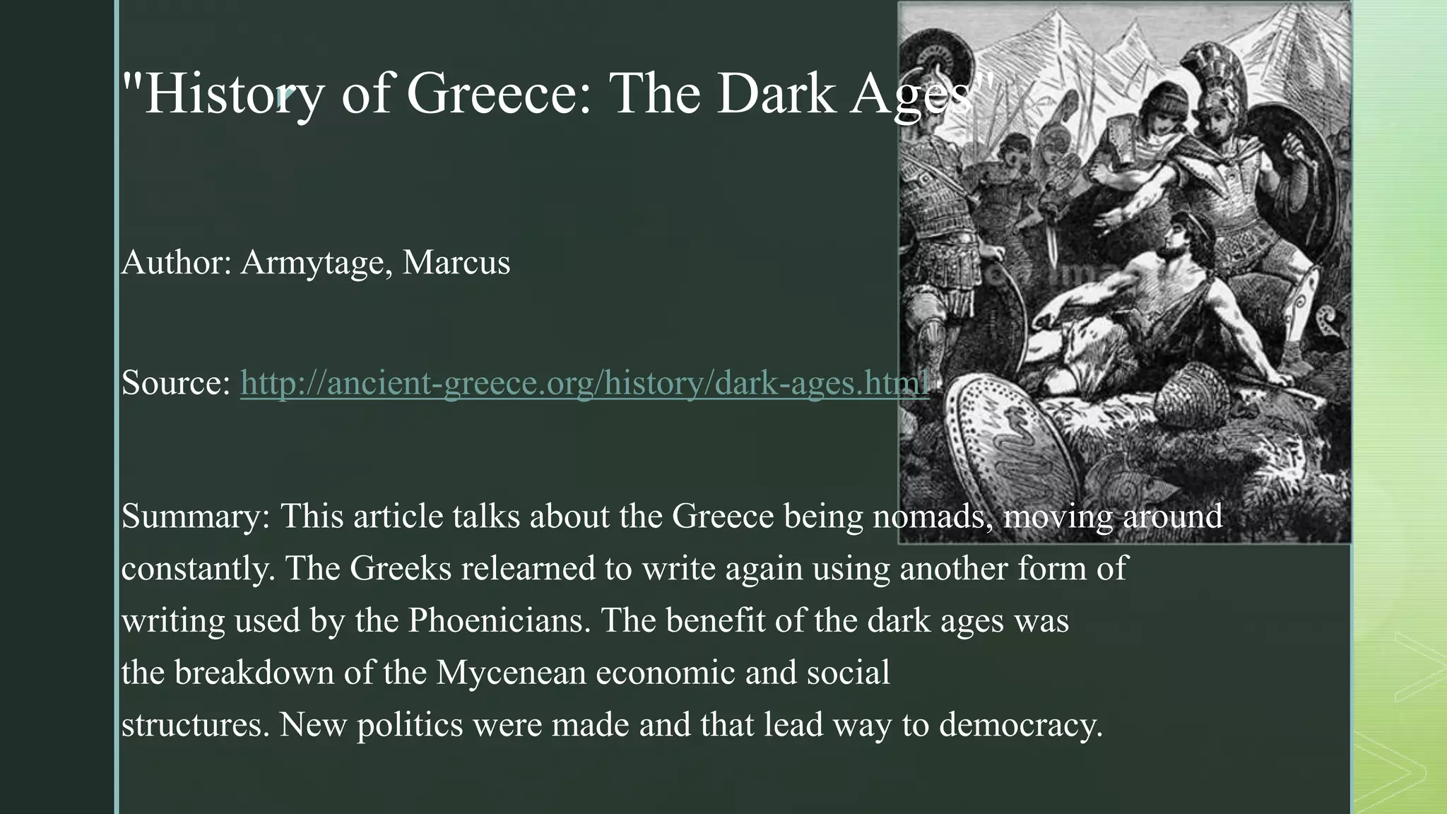 The Greek Dark Ages | PPTX