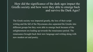 The Greek Dark Ages | PPTX