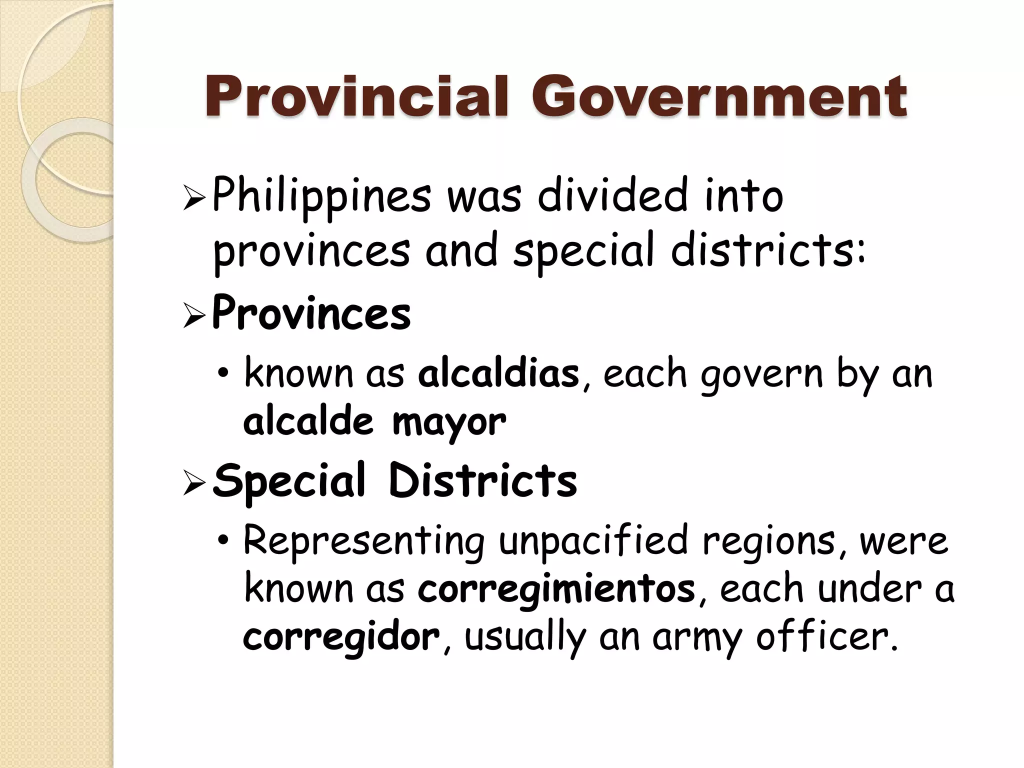 History : THE SPANISH COLONIAL SYSTEM | PPTX