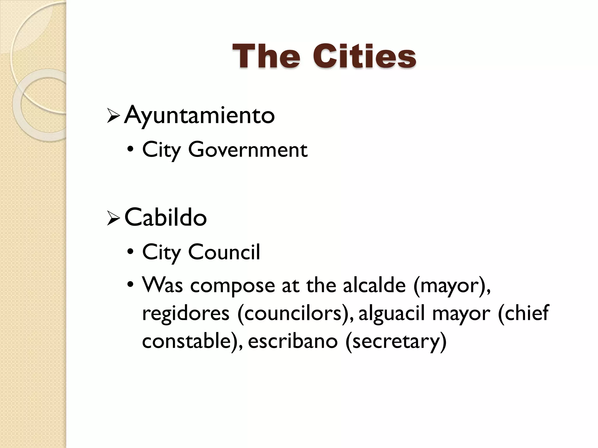 History : THE SPANISH COLONIAL SYSTEM | PPTX