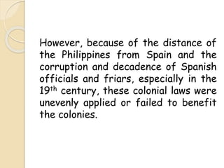 History : THE SPANISH COLONIAL SYSTEM | PPTX