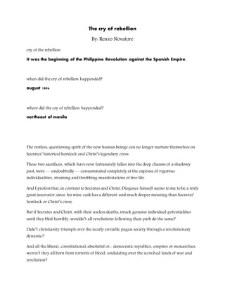 the retraction of Rizal | DOCX