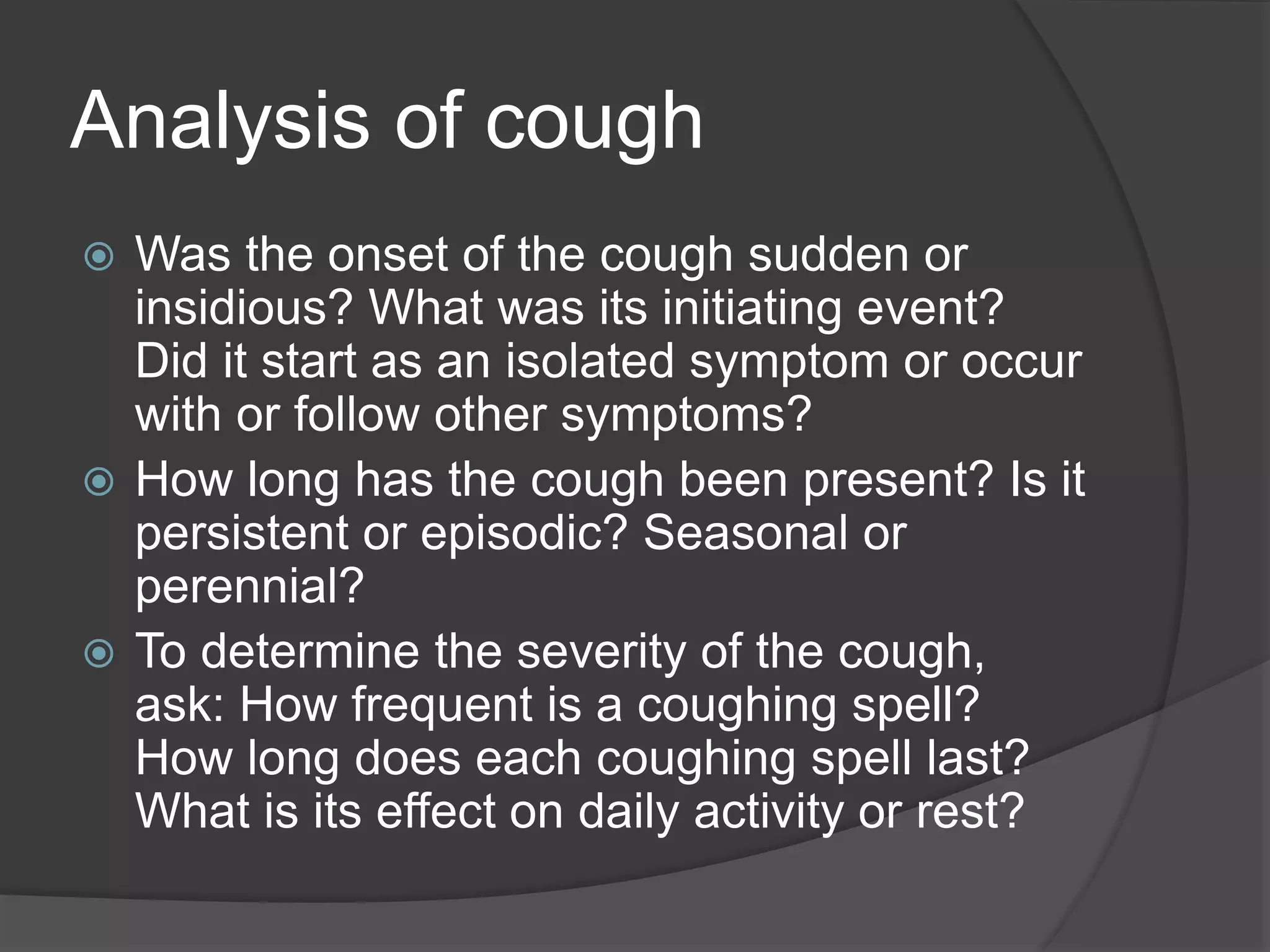 History taking in respiratory system | PPTX