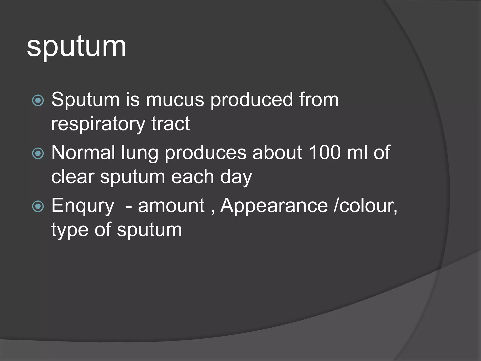 History taking in respiratory system | PPTX