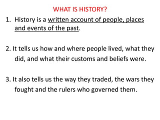 What is History and Prehistory | PPTX