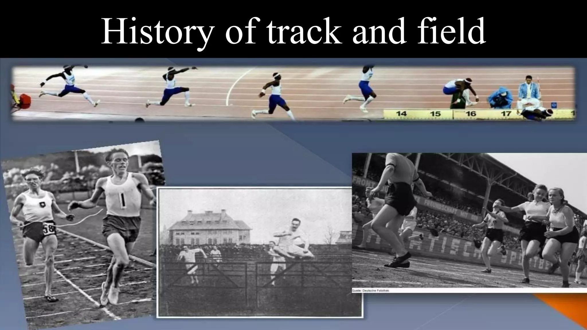 Historical development of track and field in national and international ...