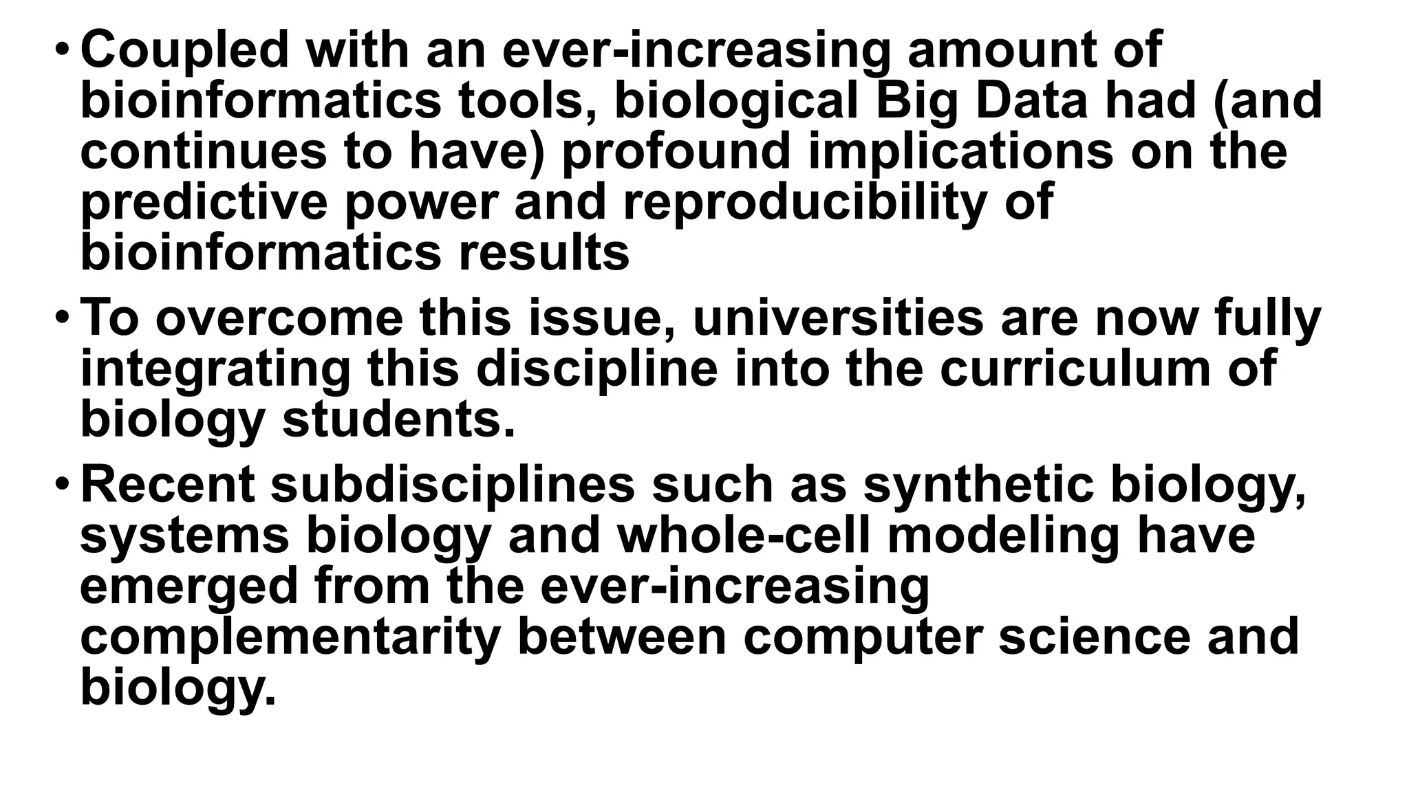 HISTORY OF BIOINFORMATICS history of bioinformatics | PPTX