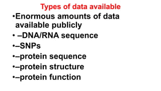 HISTORY OF BIOINFORMATICS history of bioinformatics | PPTX