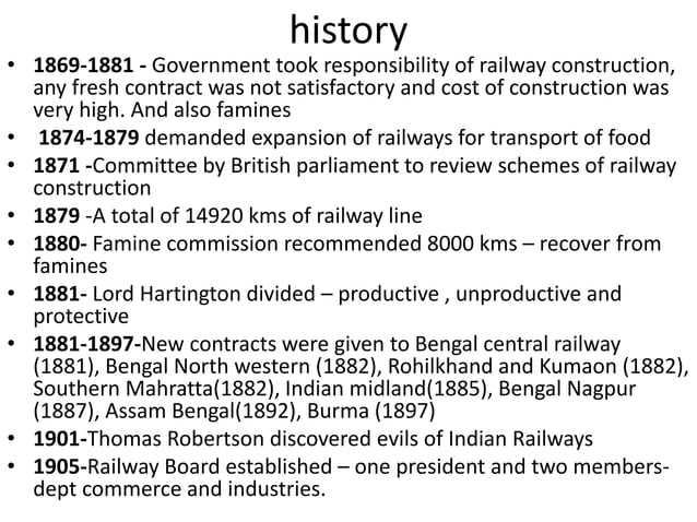 historical development of railways in India | PPT | Rail Travel ...