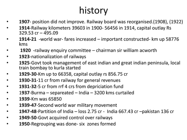historical development of railways in India | PPT | Rail Travel ...