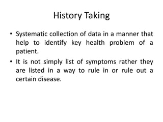 History taking and lhysical examination.pptx | Lung and Respiratory ...