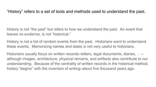 Historical Method: An Introduction to Sources | PPTX