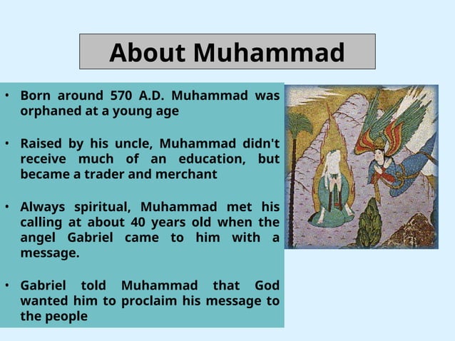 Introduction to World Religion History-and-Beliefs-of-Islam.ppt ...