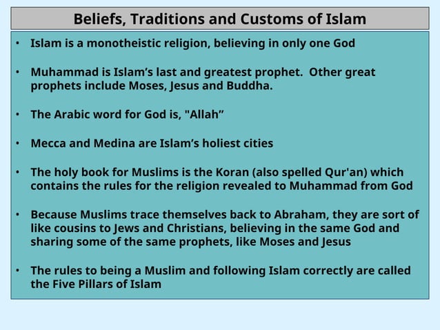 Introduction to World Religion History-and-Beliefs-of-Islam.ppt ...