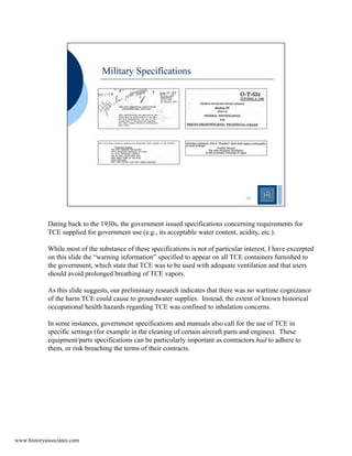 A Historical Survey of the Use and Regulation of TCE | PDF