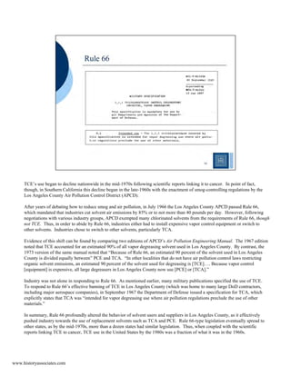 A Historical Survey of the Use and Regulation of TCE | PDF