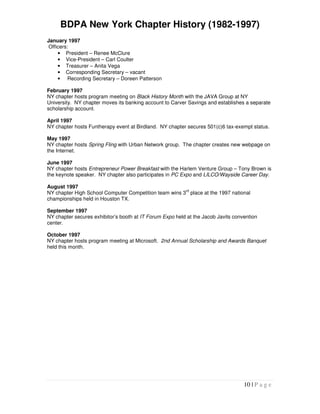 History: BDPA New York Chapter (1982-1997) | PDF