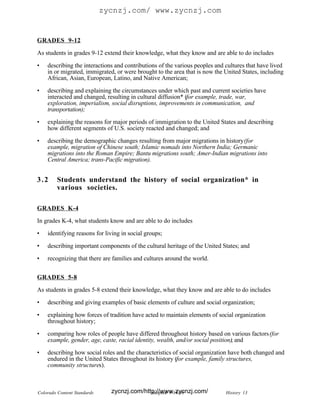 History colorado model content standards | PDF