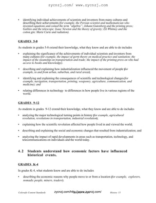 History colorado model content standards | PDF